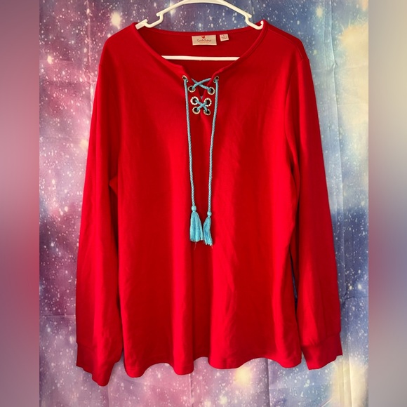 Quacker Factory | Tops | Quacker Factory Long Sleeve Shirt | Poshmark